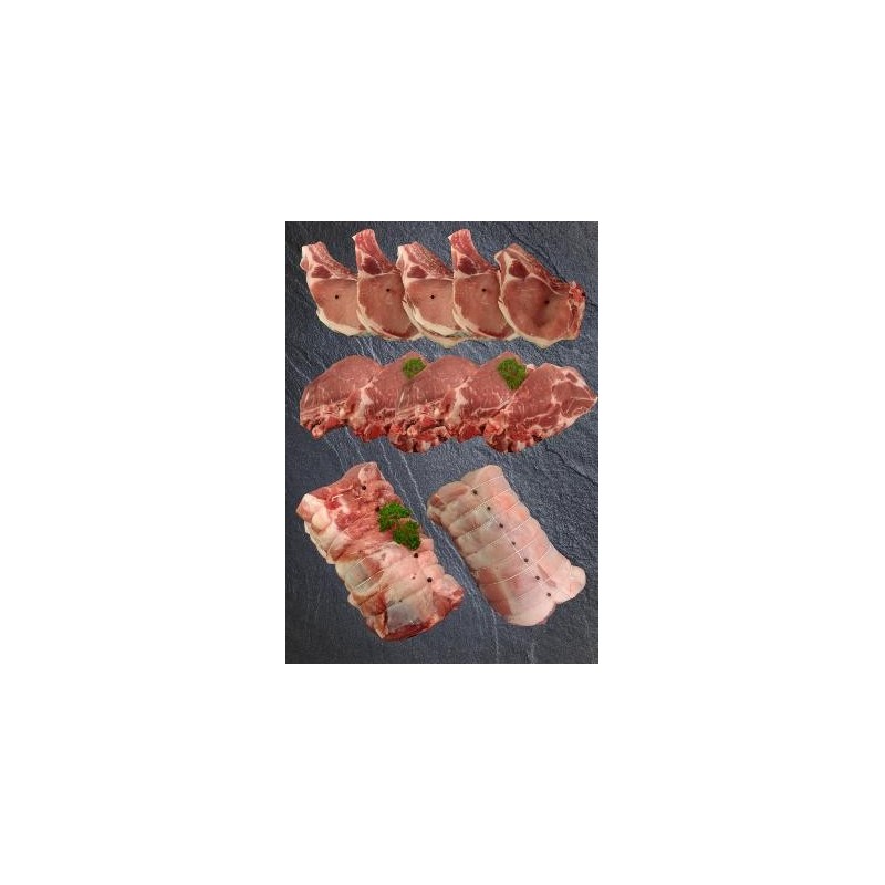 Colis Viande de Porc fermier d'Auvergne 5kg - Porc label rouge