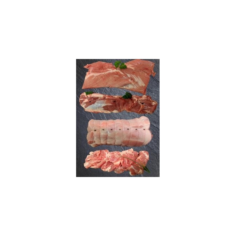 Colis viande de porc fermier d'Auvergne Premium 2.5Kg - Boucherie du Canal