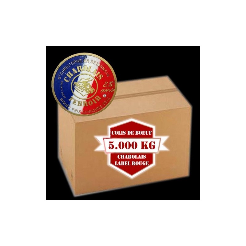Colis viande de Boeuf Charolais Terroir Label Rouge 5Kg - Boucherie 58